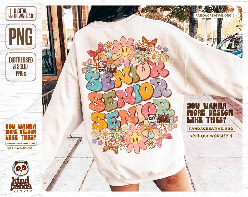 Retro Senior PNG ,floral Senior Sublimation Design, Class of 2025 ...