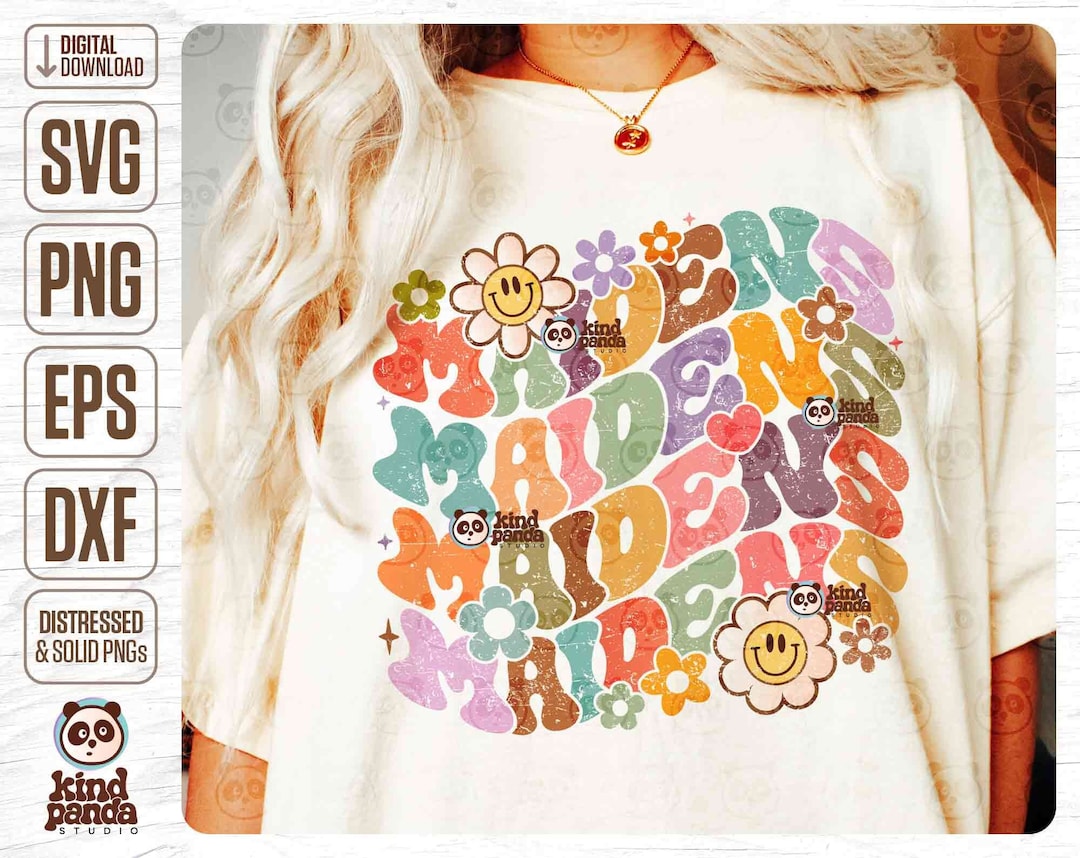 Floral Maidens SVG PNG, Groovy Girls Png T-shirt Design, Retro Maidens ...