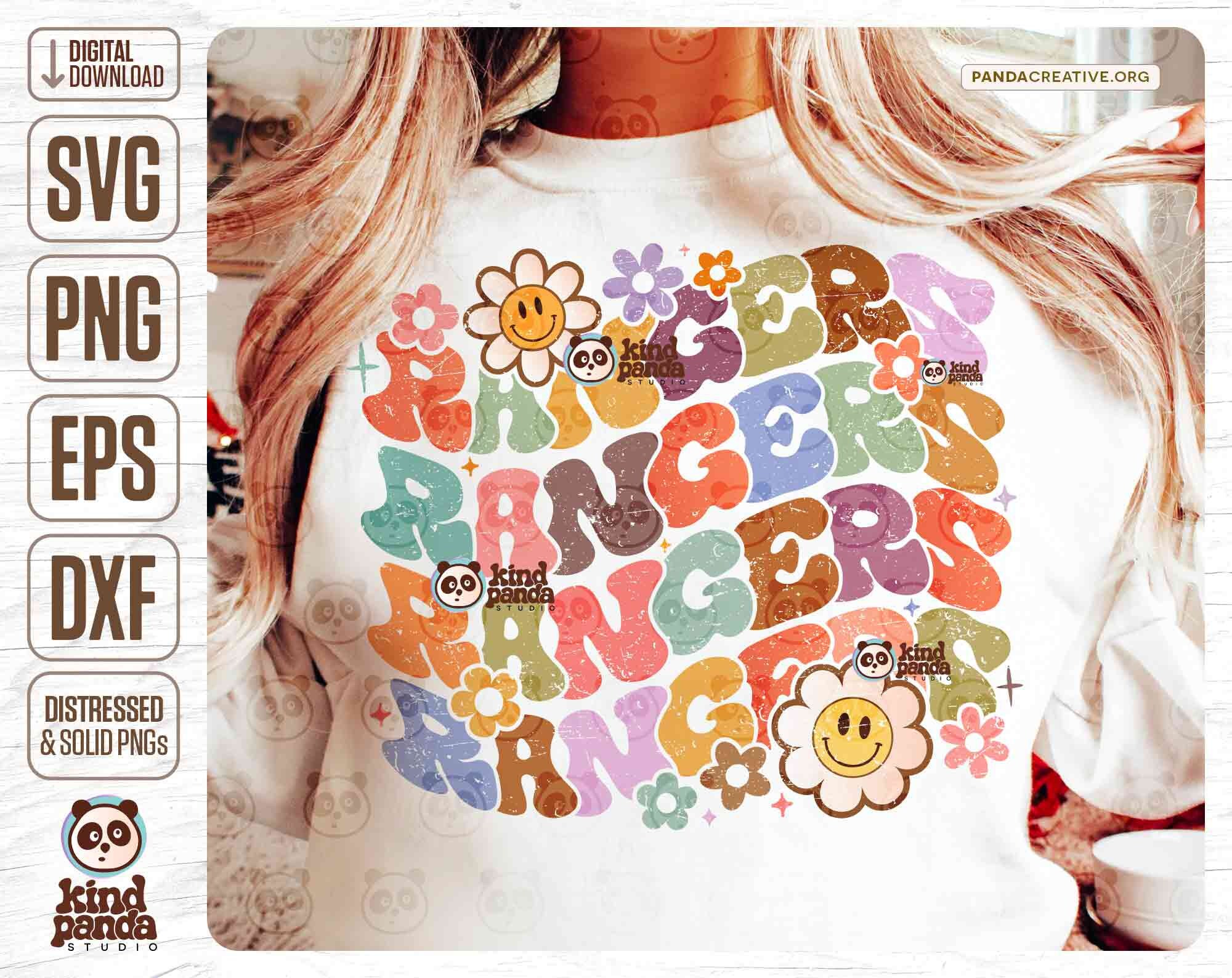 Floral Rangers SVG PNG Retro Football Mascot Sublimation - Etsy