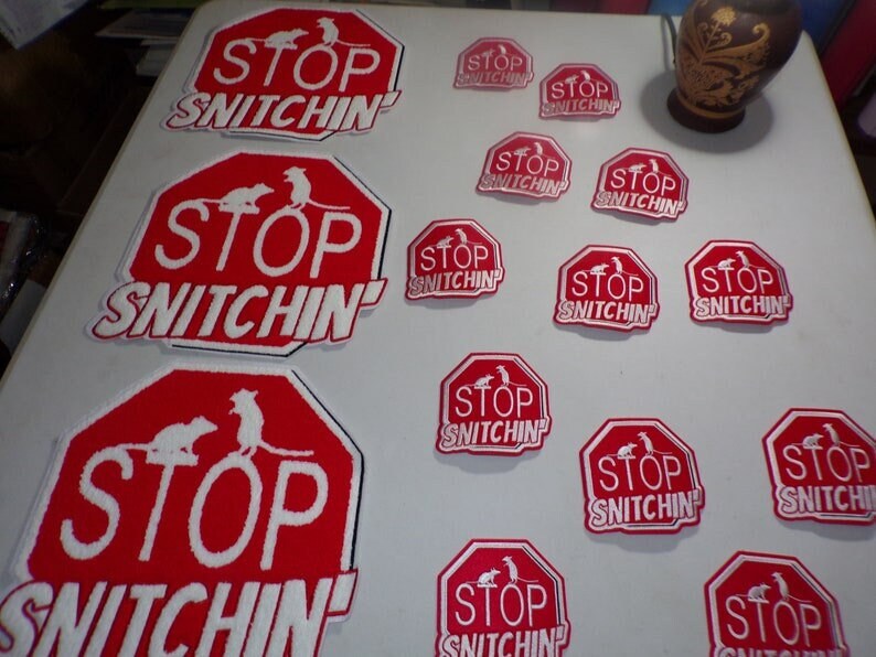 Exclusive Stop Snitching Patch Set - Etsy