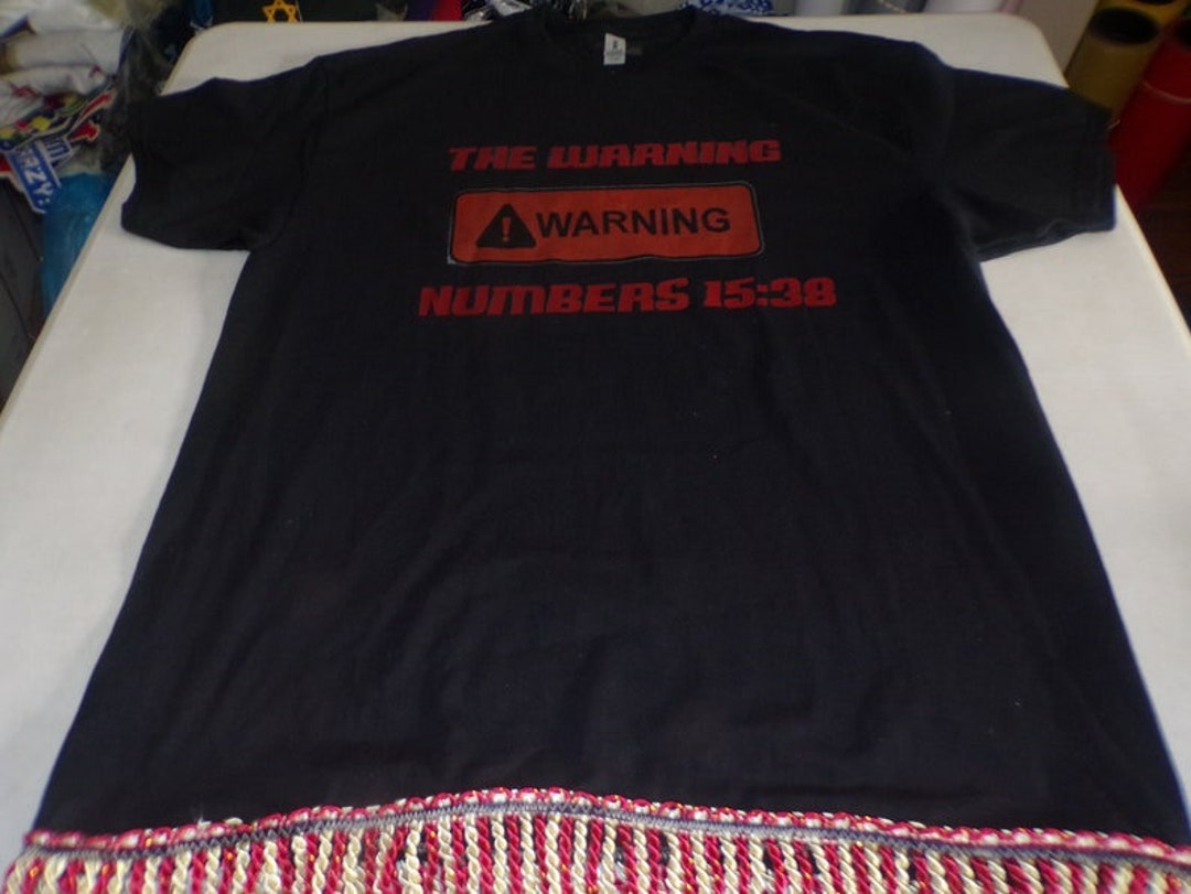 The Warning Numbers 15:38 Black Shirt Red/gold Fringes - Etsy