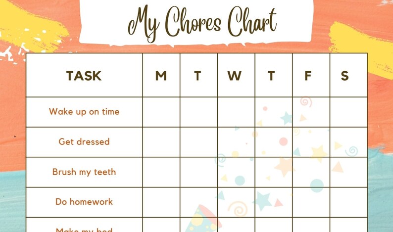 Chore Chart - Etsy