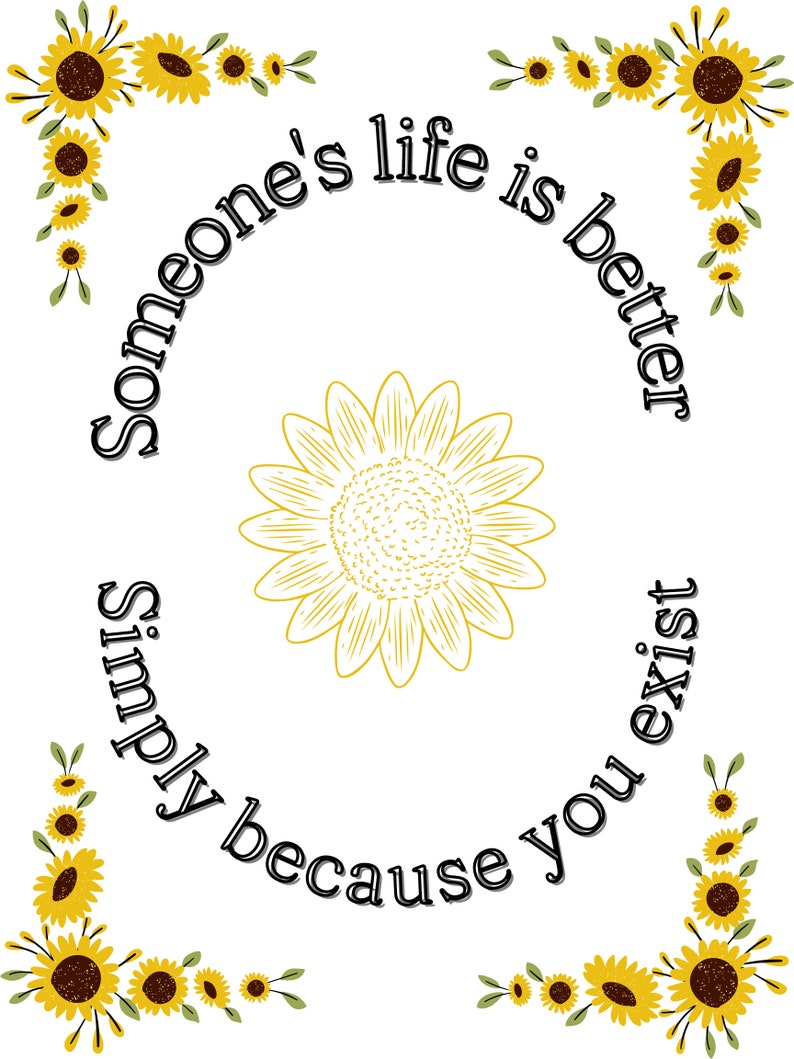 Inspirational Sunflower - Etsy
