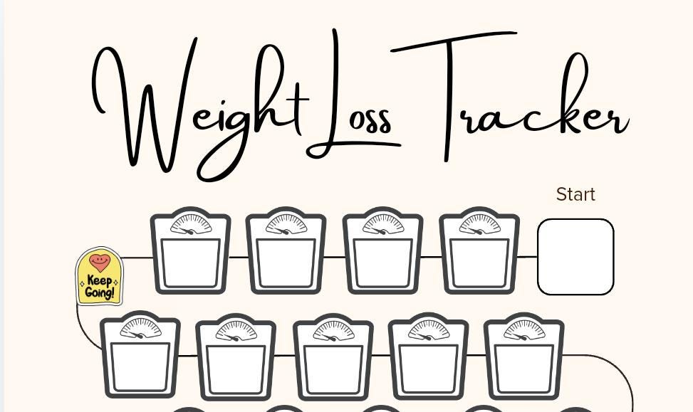 Weight Loss Tracker - Etsy