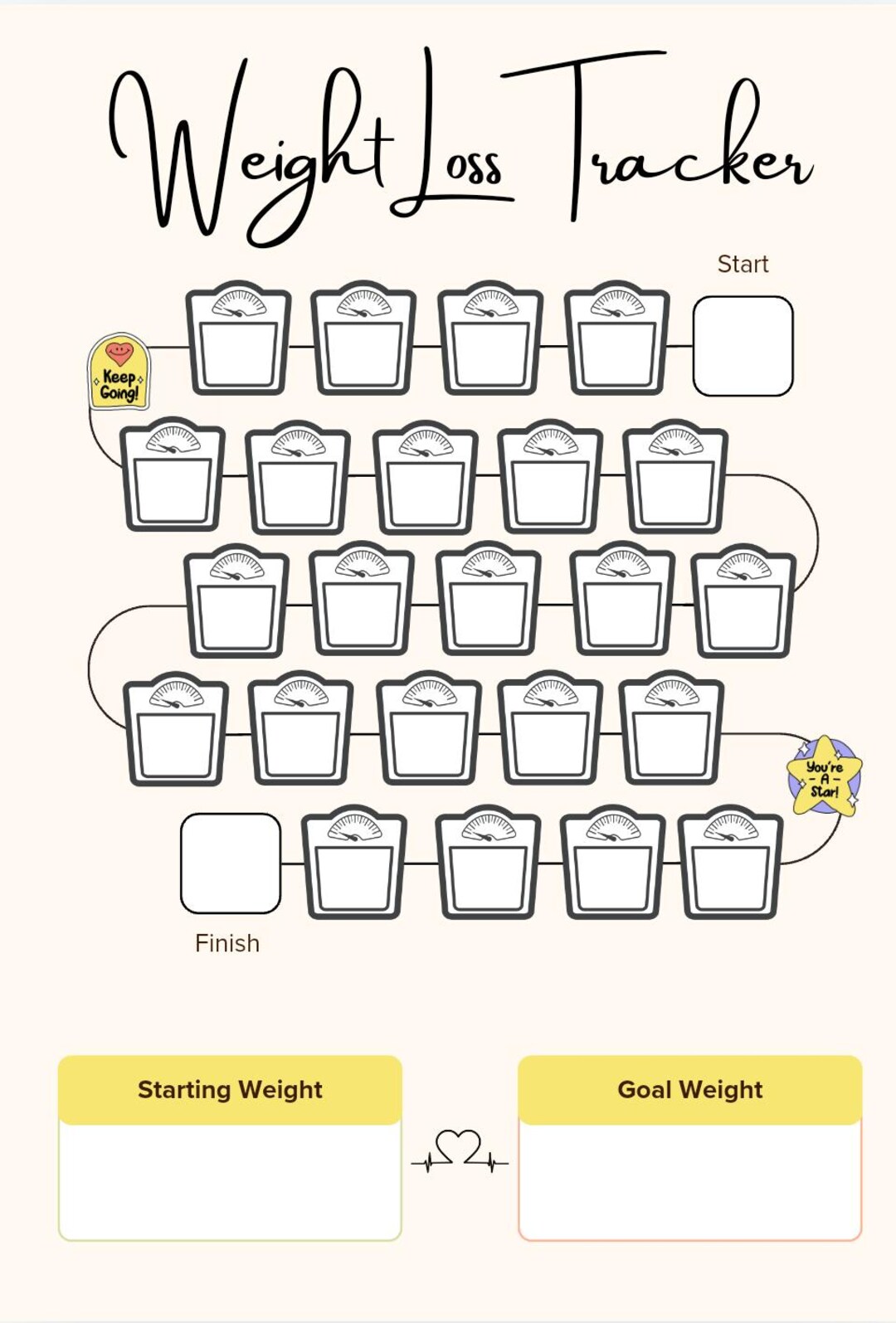 Weight Loss Tracker - Etsy