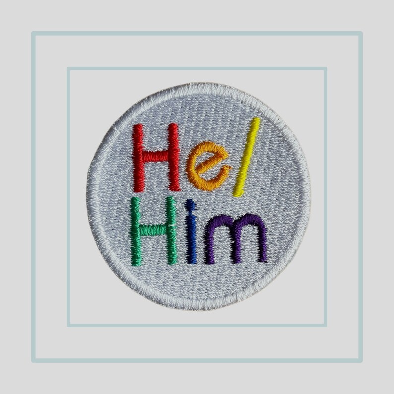 They/them Pronoun Iron on Patch - Etsy