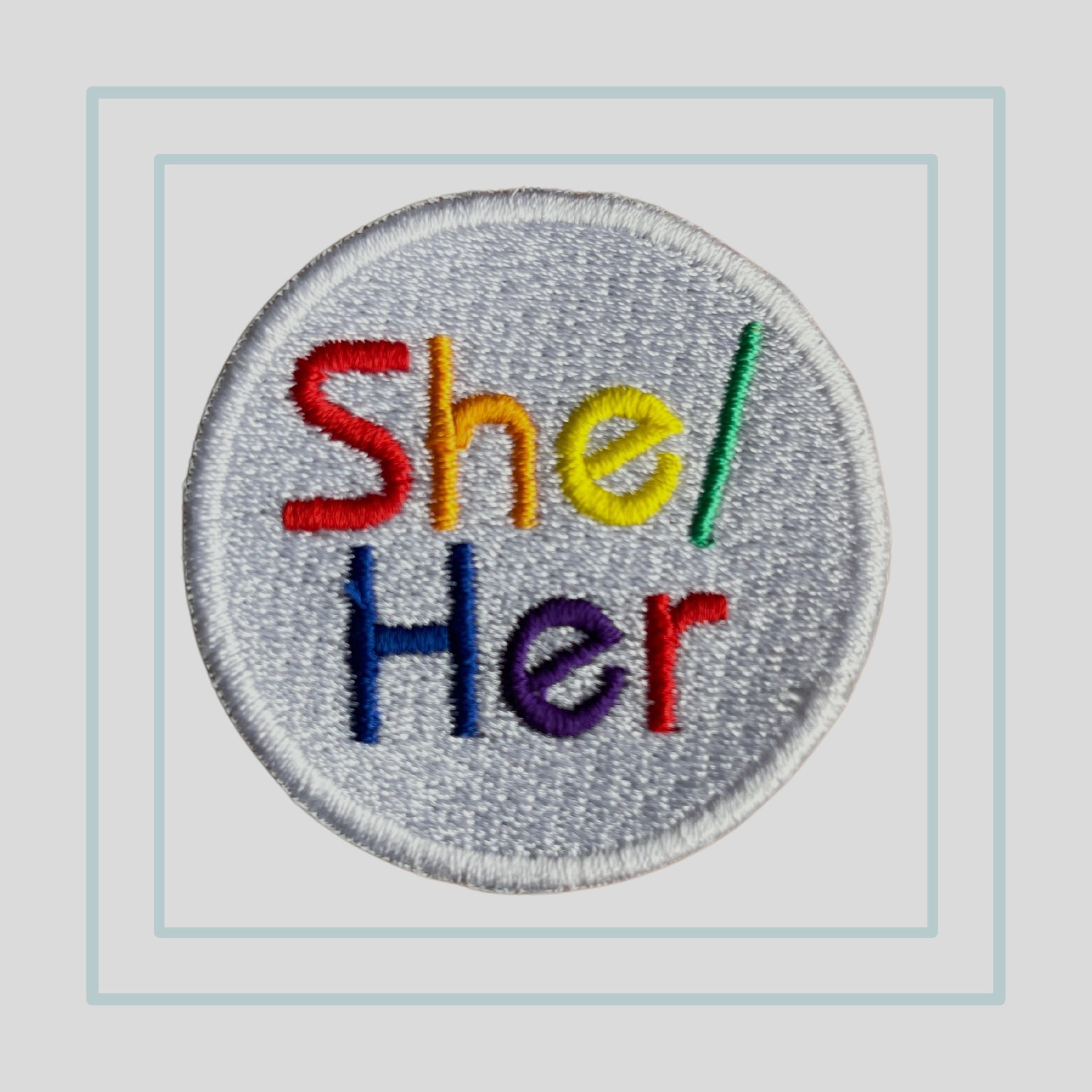 They/them Pronoun Iron on Patch - Etsy