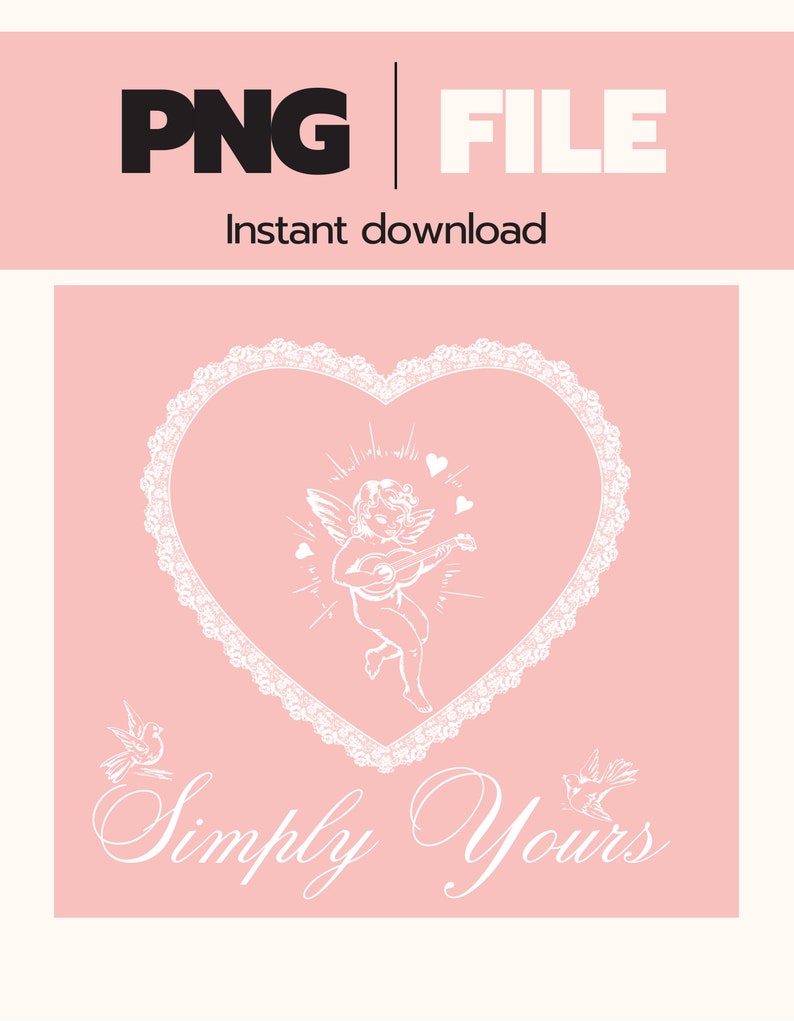 Trendy Printable Coquette PNG Valentine Cupid Girly Decor Cottage Core ...