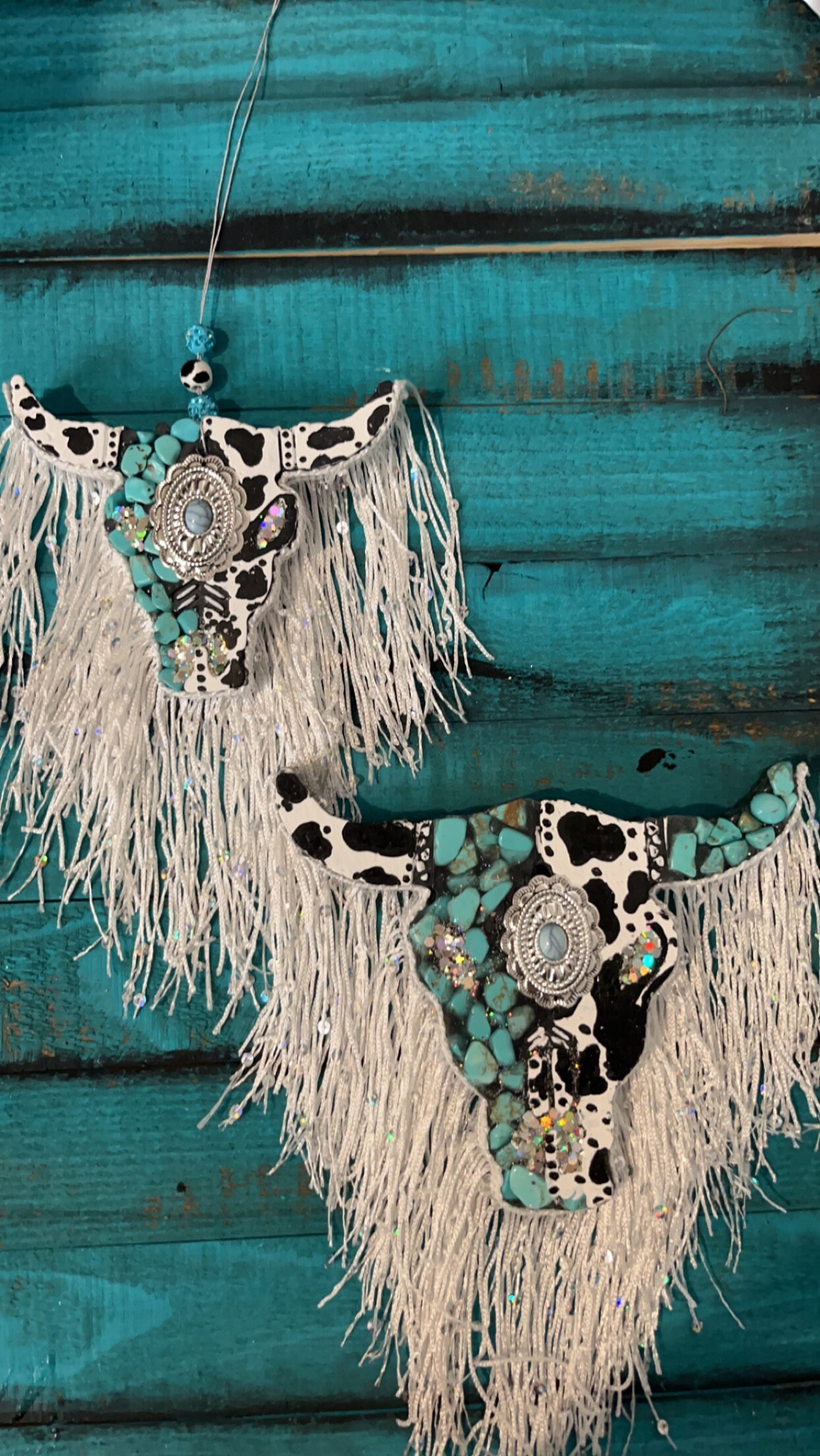 XL Turquoise Bullhead Freshie With Concho Small Freshie Not Included - Etsy