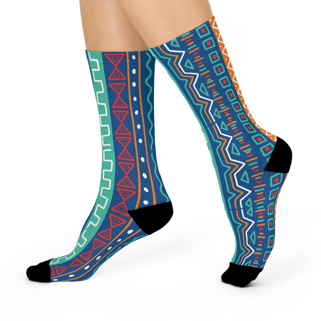 Bohemian Tribal Cushioned Crew Socks - Stylish Comfort, Ideal Gift for ...