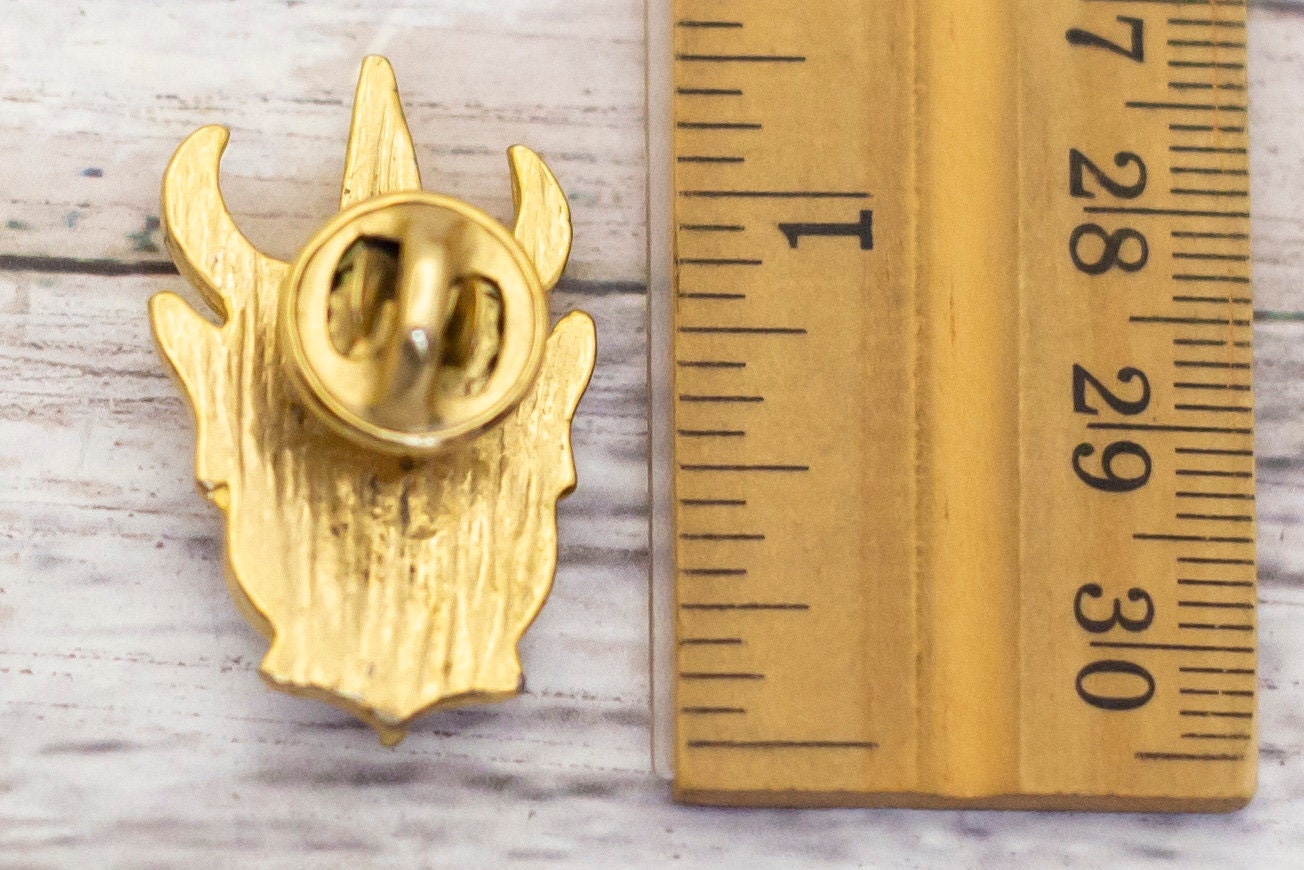 Vintage Demon Mask Unique Symbolic Pin - CB9 - Etsy