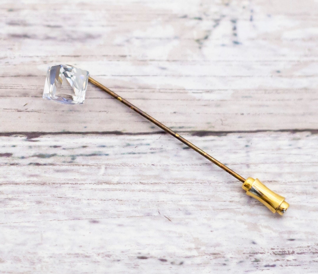 Vintage Ice Cube Crystal Stick Pin - CB10 - Etsy