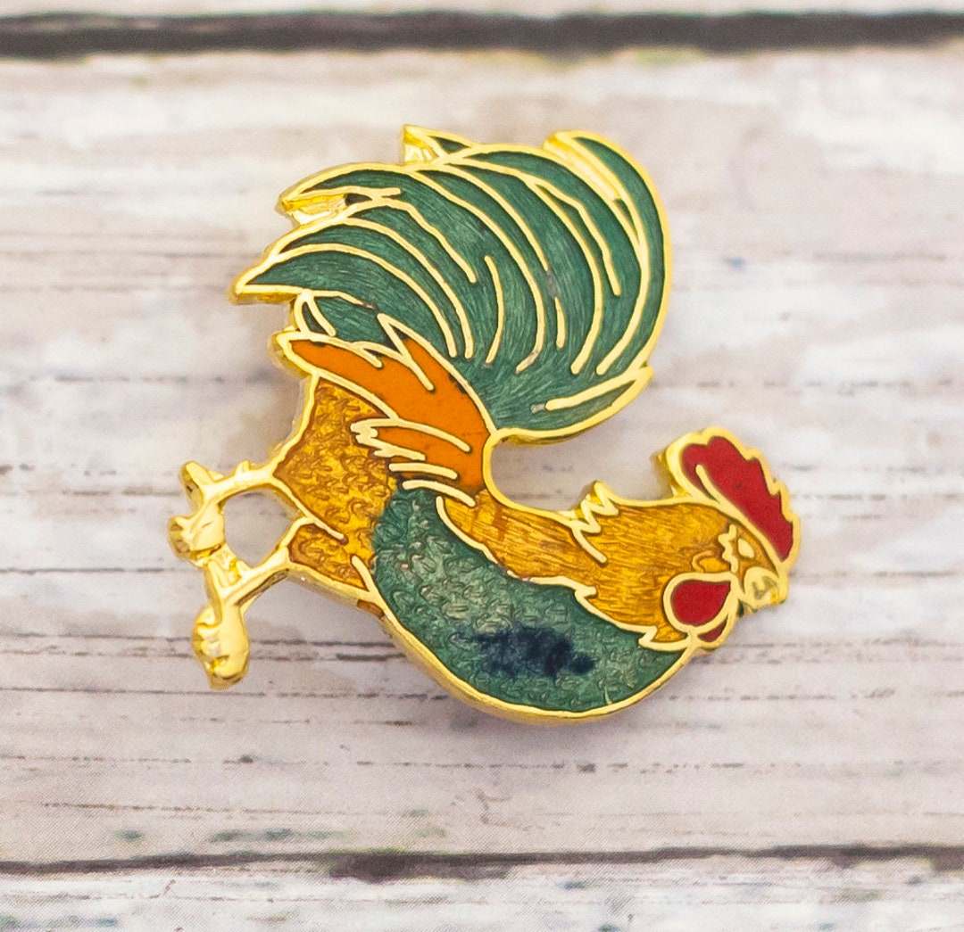 Vintage Intricate Rooster Chicken Stylish Brooch - CB9 - Etsy