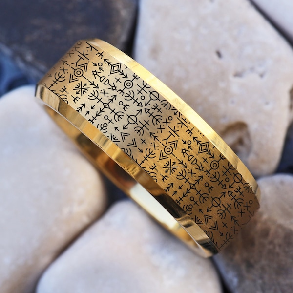 Rune Wedding Ring - Etsy