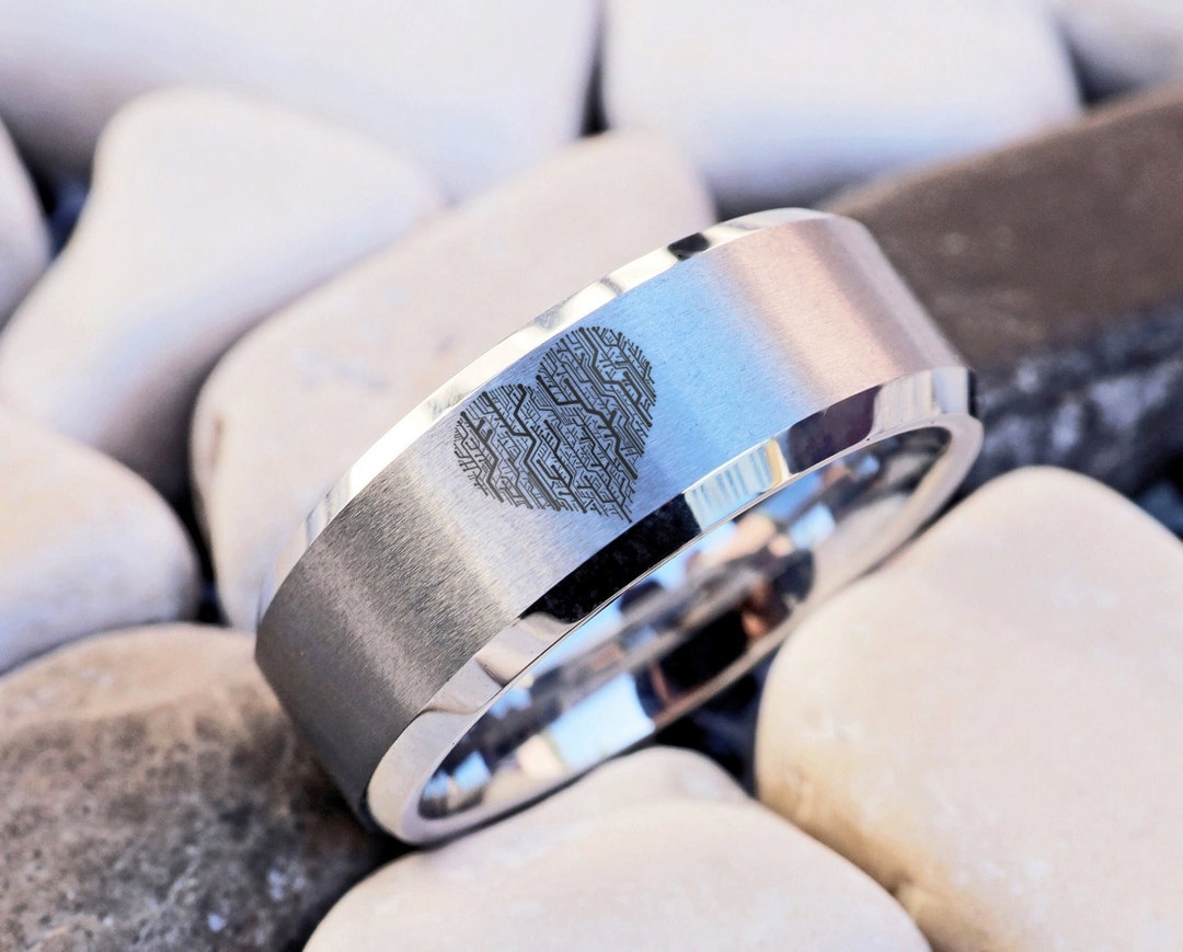 Heart Shaped Circuit Board Ring,circuit Board Wedding Band, Circuit ...