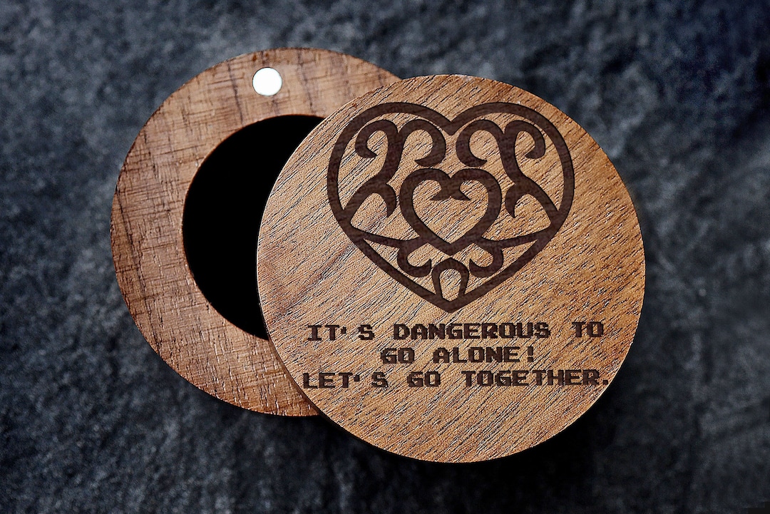 Its Dangerous to Go Alone Take This! Ring Box, Digital Pixel Heart Ring ...