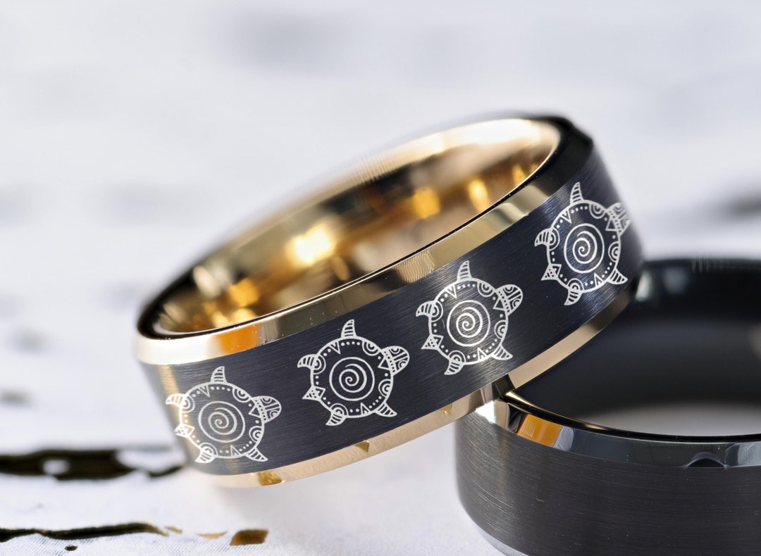 Sea Turtle Ring for Women, Turtle Wedding Band Ring, Snapping Turtle ...