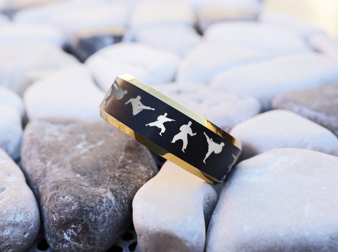 Martial Arts Wedding Band, Karate Wedding Ring, Combat Sports ...