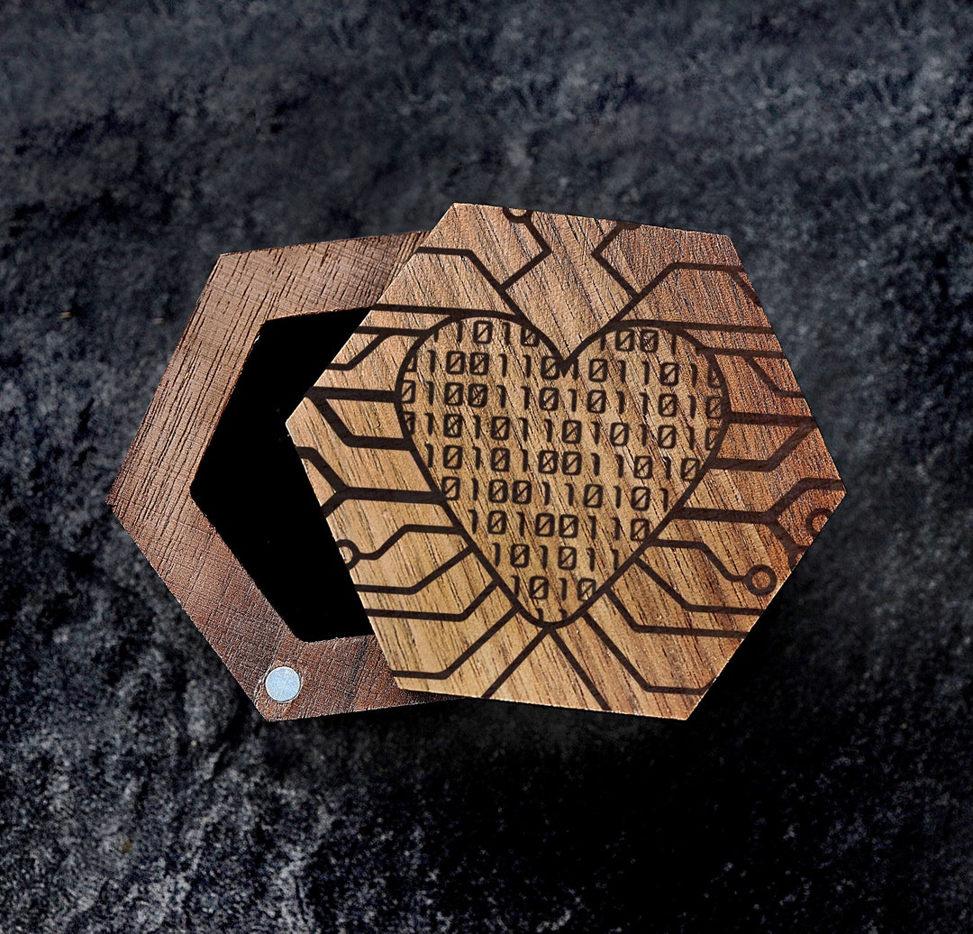 Circuit Board Ring Box, Engineer Wood Ring Box, Computer Science ...