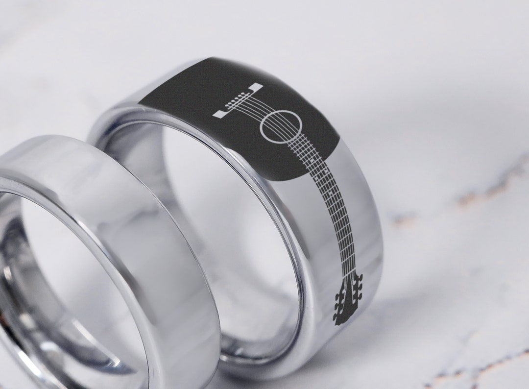 Guitar Wedding Band, Music Wedding Ring, Musical Guitar Ring, Acoustic ...