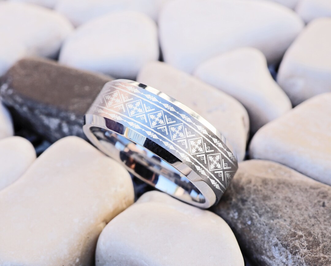 American Indian Ring, Native American Chief Pattern Ring, Native ...