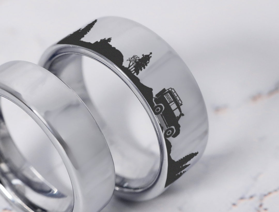Off Road Overland Wedding Band, Car Trekking Wedding Ring, off Road ...