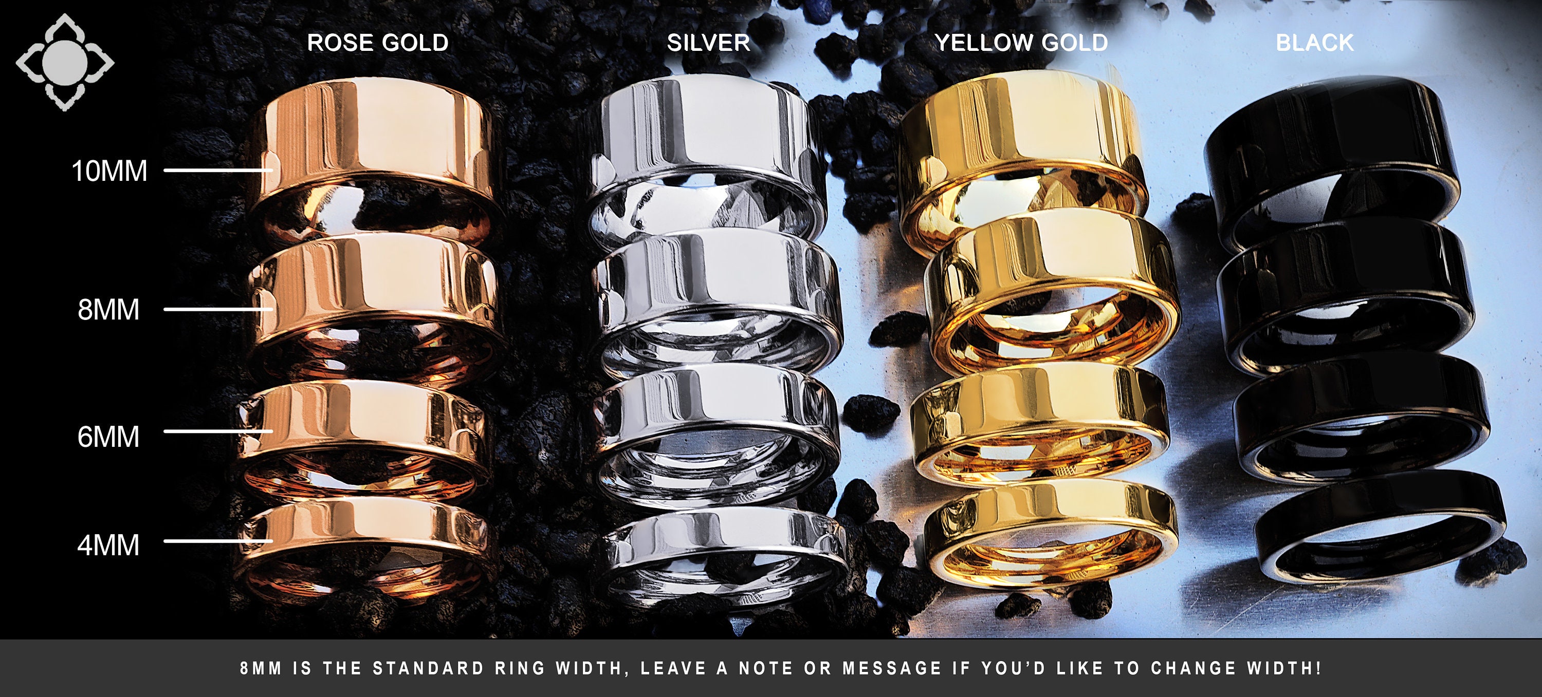 Sun and Moon Wedding Band Ring Set Sun and Moon Matching - Etsy