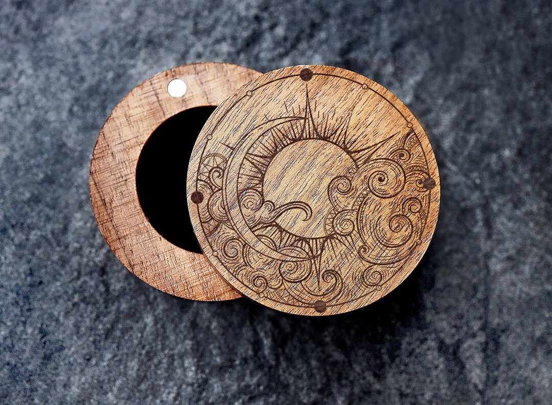 Sun Moon Ring Box, Sun and Moon Jewelry Box, Sun and Moon Proposal Box ...