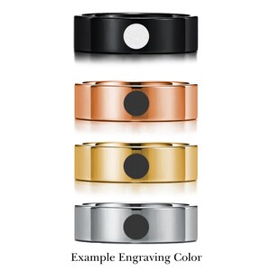 Chinese Talisman Charm Love Symbol Engraved Gold Tungsten Ring, Chinese ...