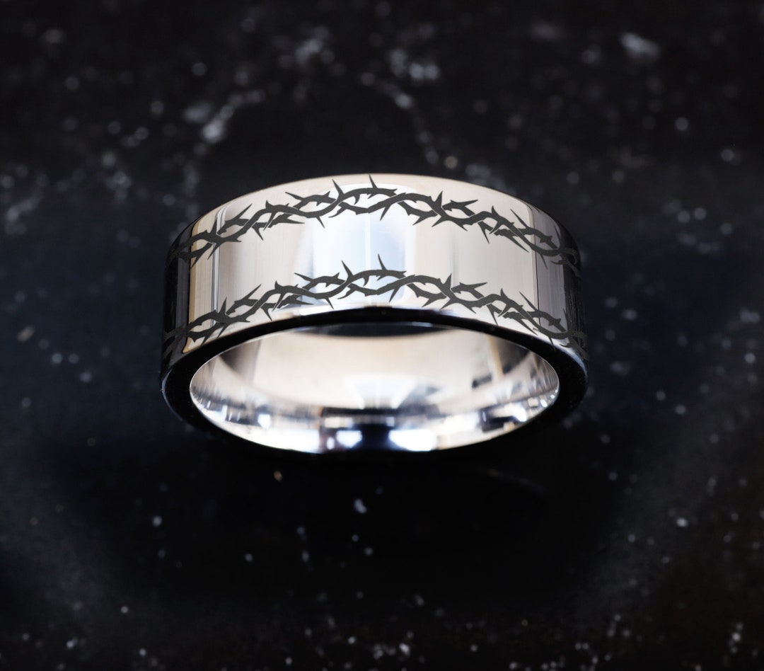 Barbed Wire Ring, Thorns Wedding Band, Thorns Engagement Ring ...