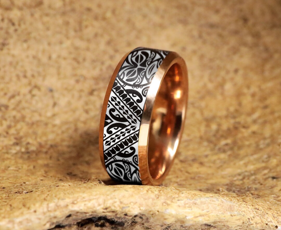 Tribal Polynesian Engagement Ring, Hawaiian Wedding Ring, Hawaii ...