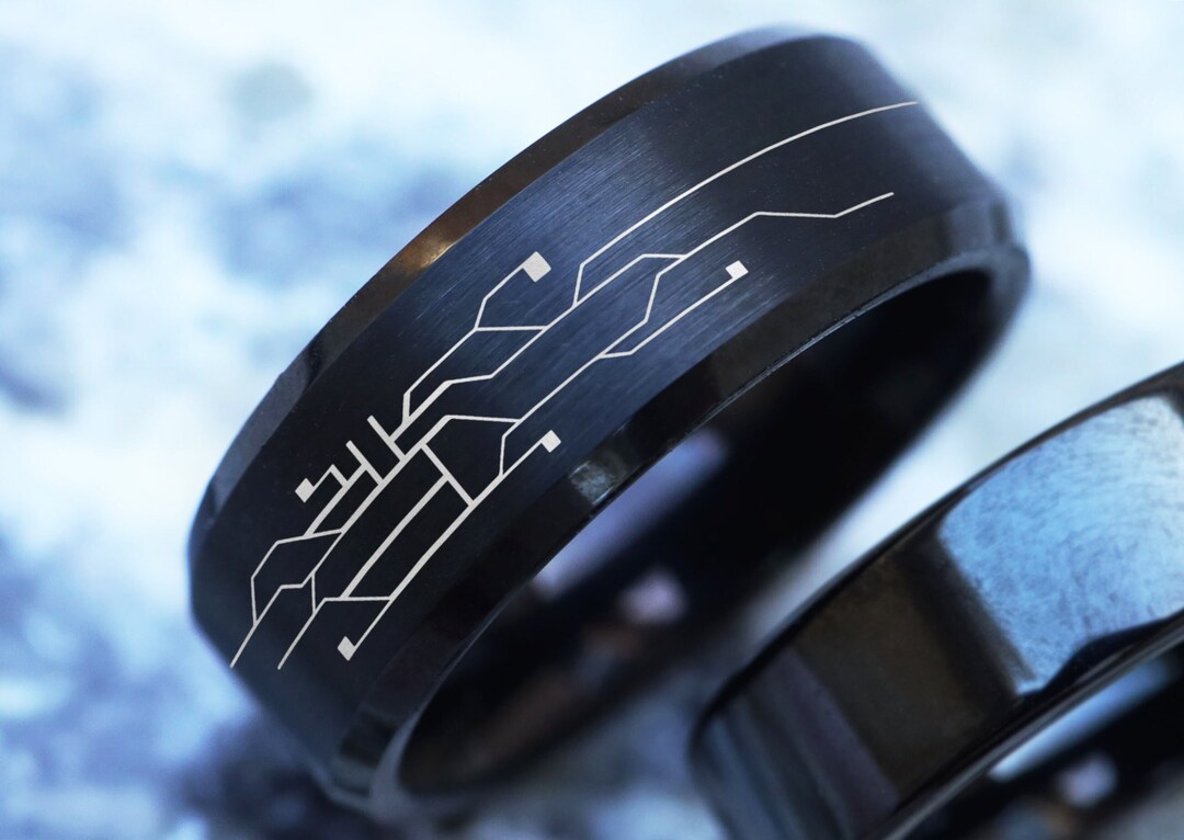 Geek Wedding Ring, Circuit Board Ring, Programmer Gift, Computer Nerd ...