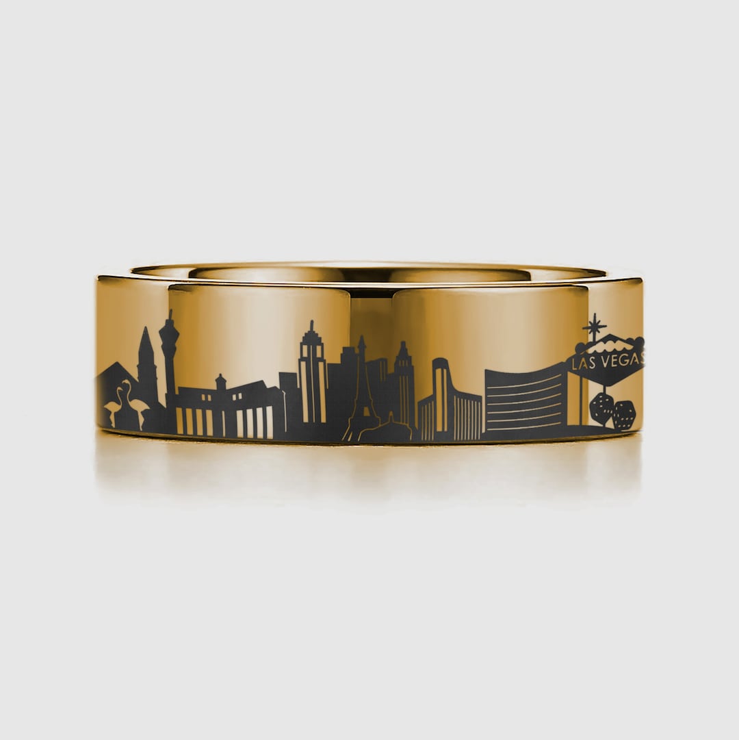 Las Vegas, Nevada Ring, Custom City Ring, Skyline Ring, Cityscape Ring ...