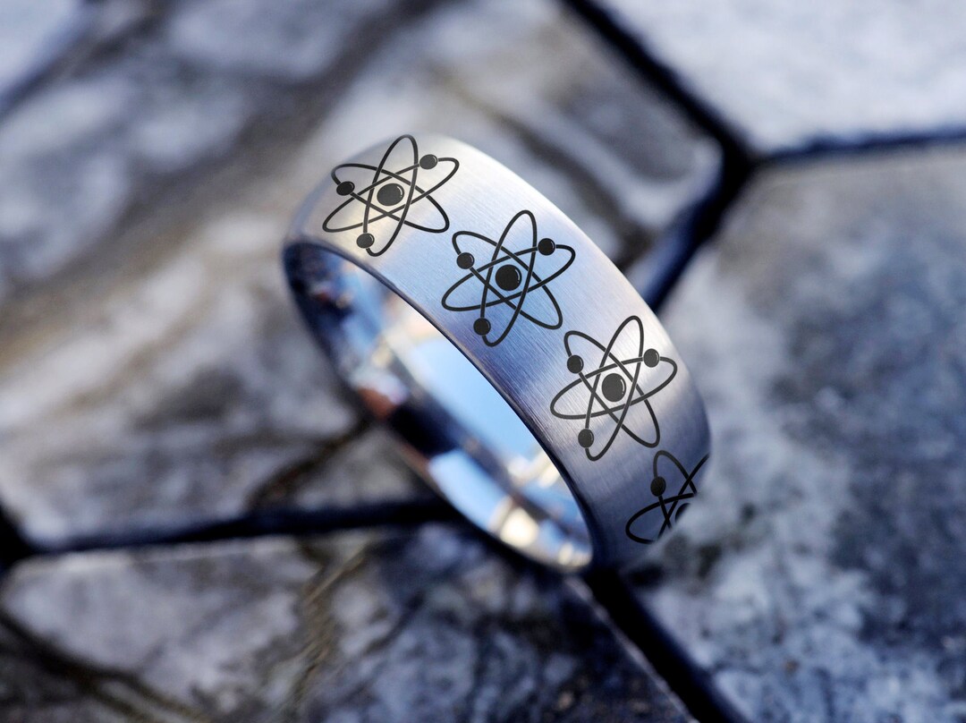 Atom Ring, Mathematician Ring, Programmer Gift, Science Jewelry, Atom ...