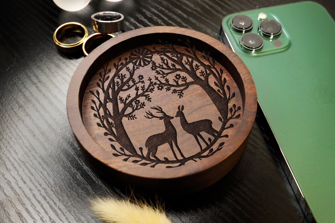 Elk Caribou Deer Moose Doe Outdoor Trinket Tray Ring Dish, Engagement ...