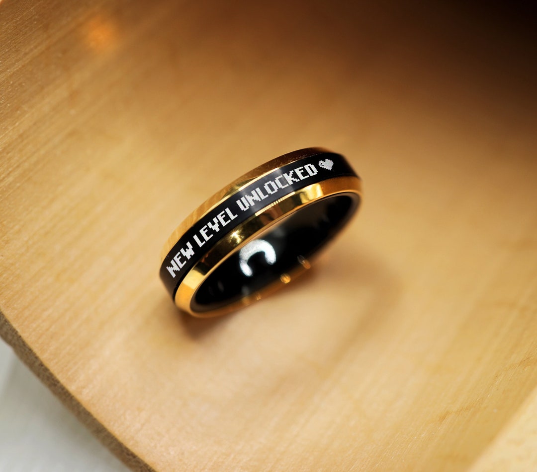 Gamer Wedding Ring, Video Game Wedding Band, Gamer Couple Engagement ...