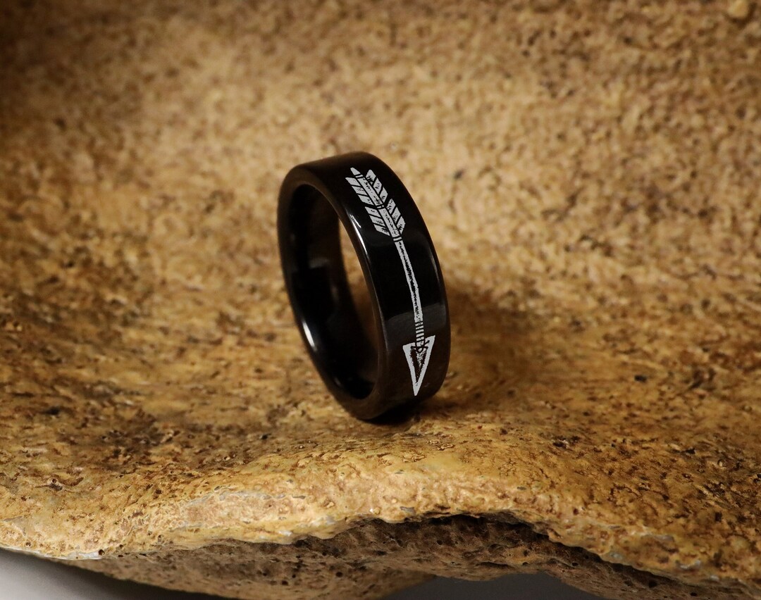 Arrow Wedding Band, Native American Symbol Ring, American Indian ...
