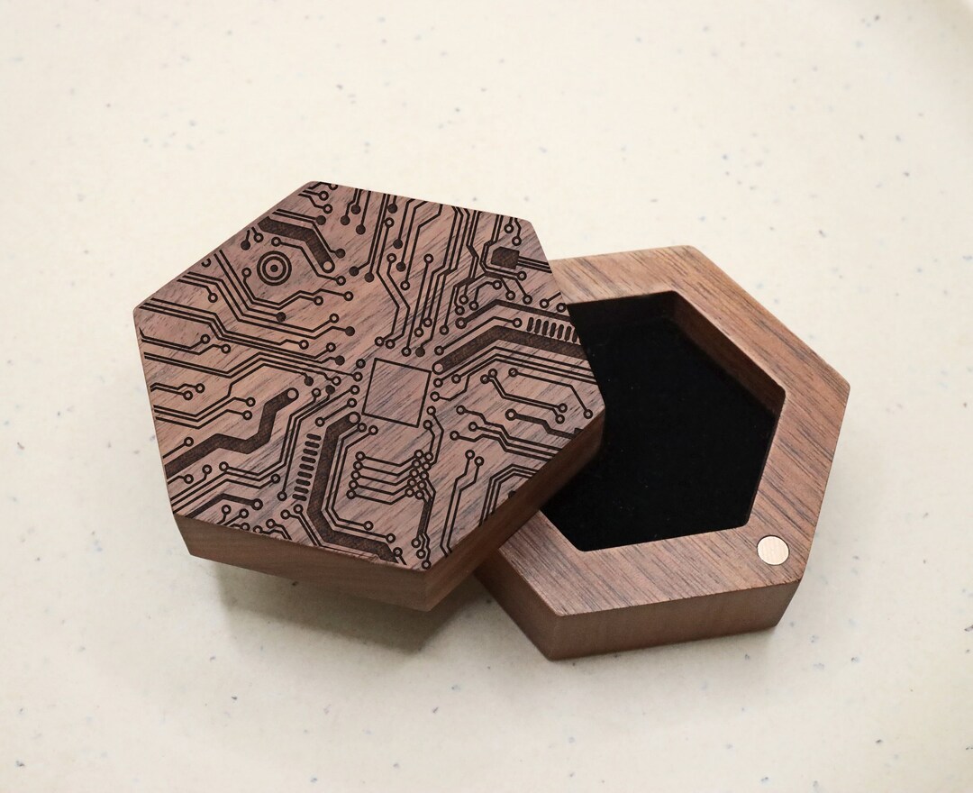 Circuit Board Ring Box, Circuit Jewelry Box, Engineer Ring Box, PC ...