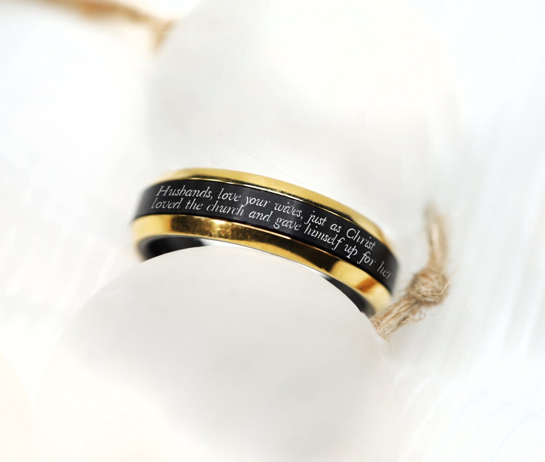 Ephesians 5:25 Wedding Band, Religious Wedding Band, Christian Wedding ...