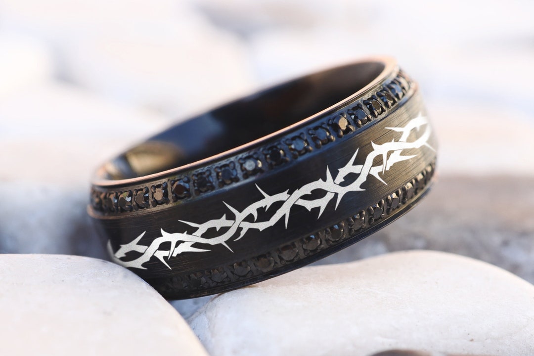 Barbed Wire Wedding Band, Barbed Wire Wedding Ring, Wire Band, Wire ...