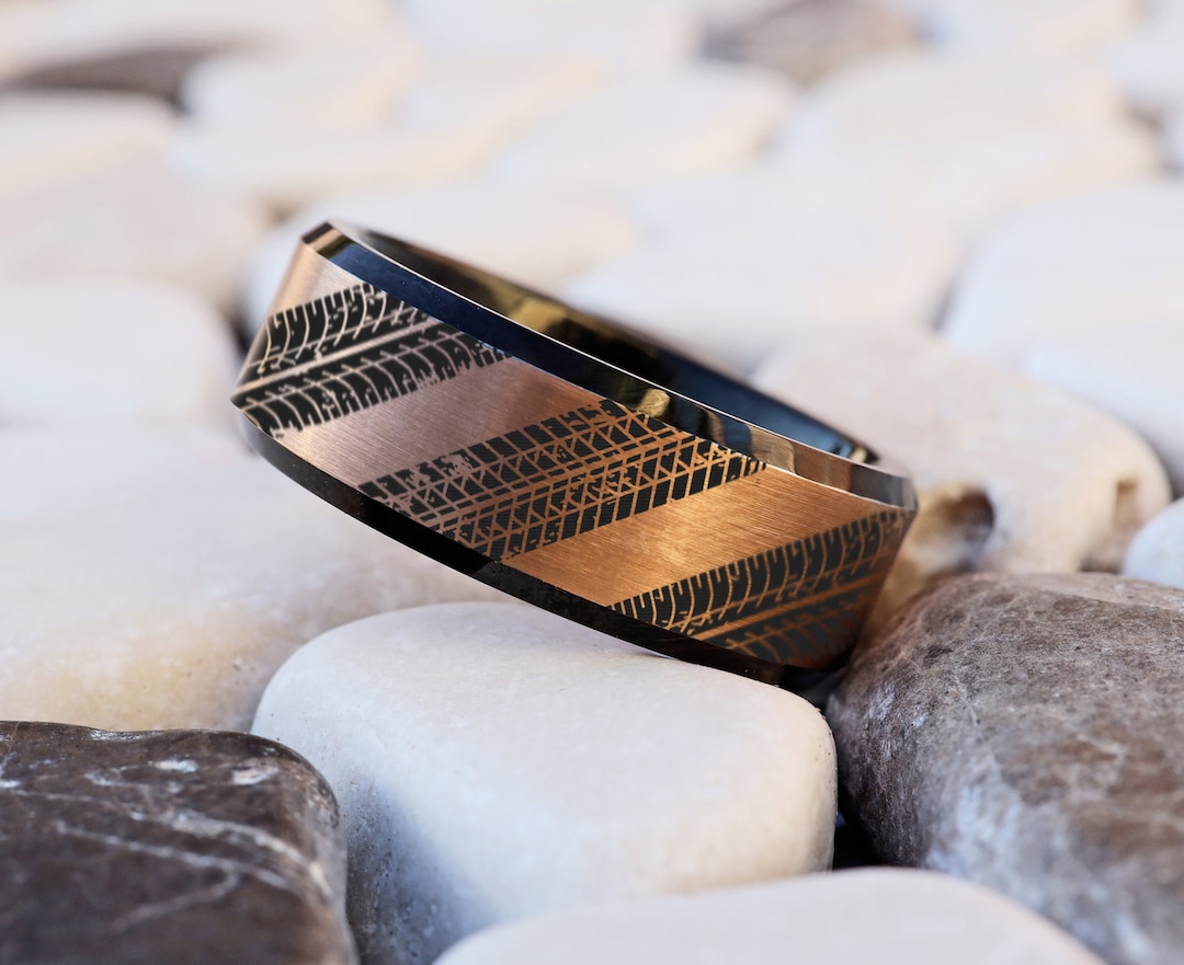 Car Mechanic Wedding Ring Auto Parts Ring Mechanic Wedding Band, Skid ...