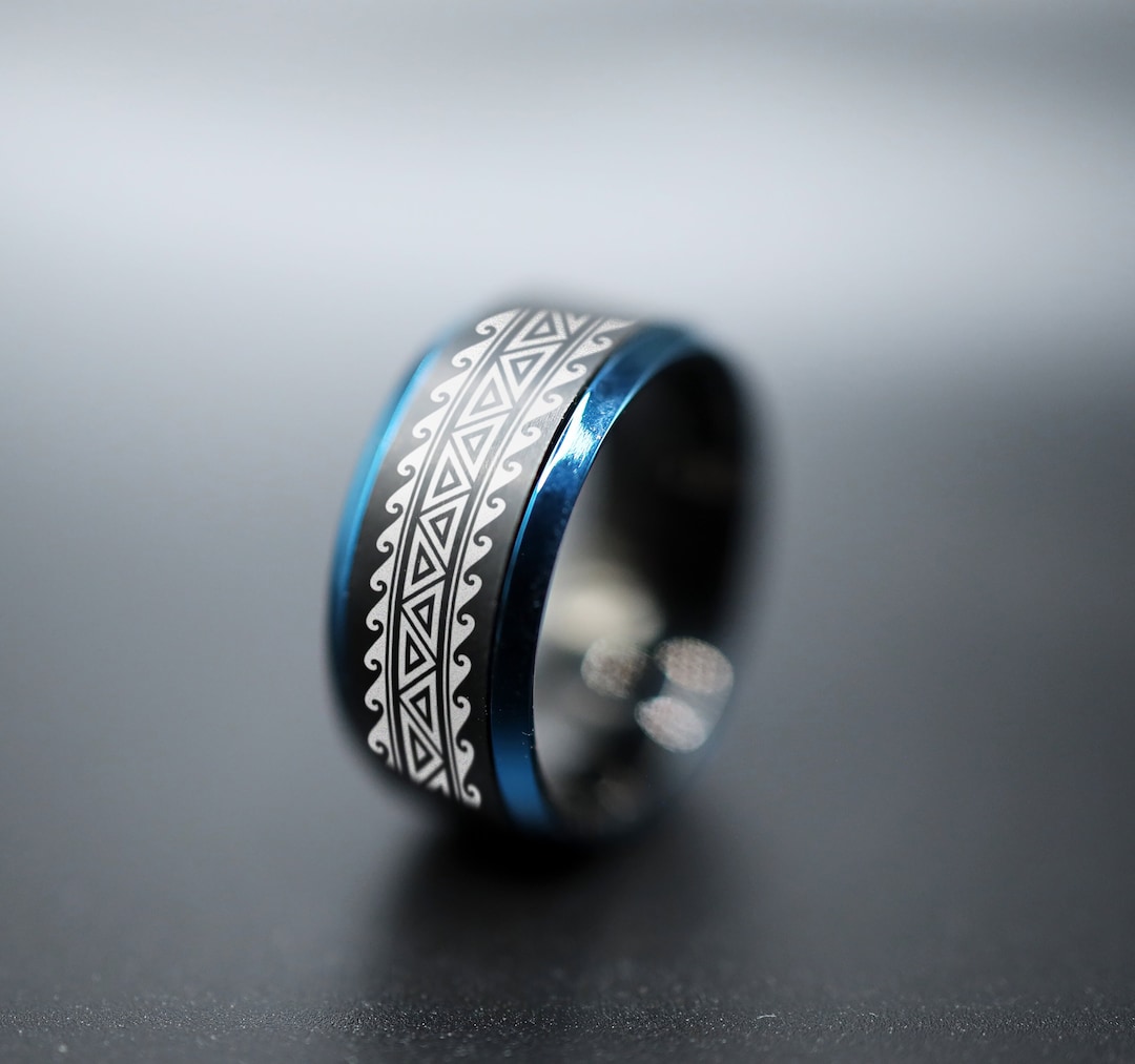 Maori Tribal Polynesian Wedding Ring, Marae Wedding Band, Haka ...