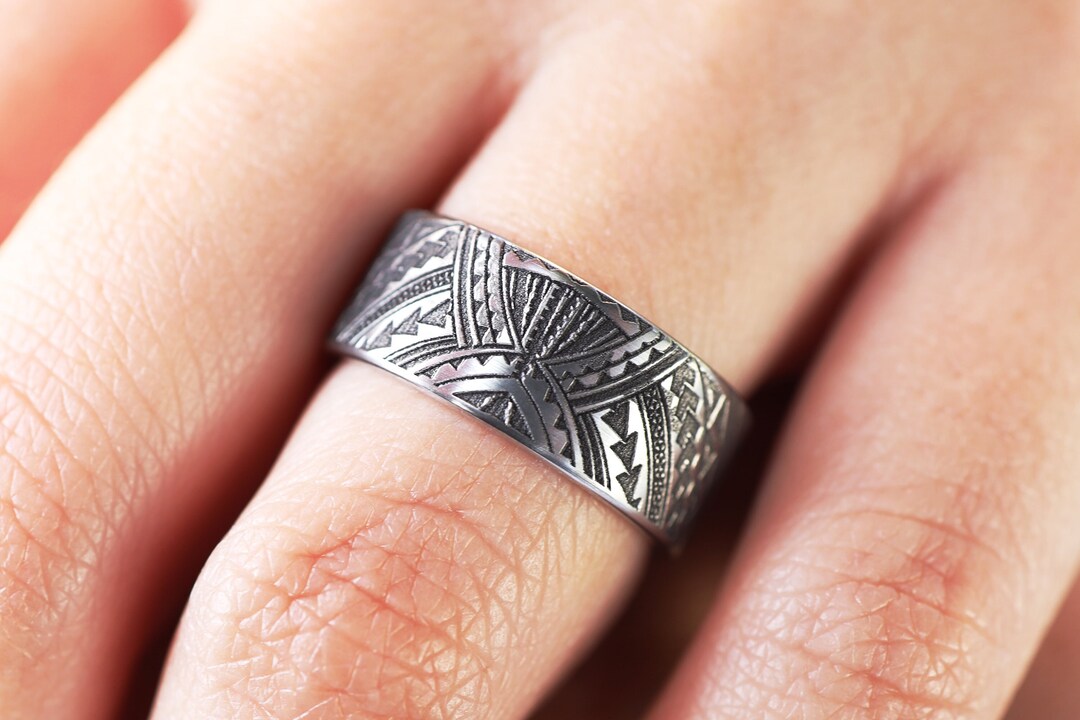 Special Embossed Ring, Unique Hawaiian Wedding Ring, Hawaii Wedding ...
