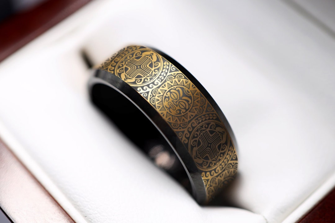 Hawaiian Wedding Ring, Hawaii Engagement Ring, Tribal Polynesian ...