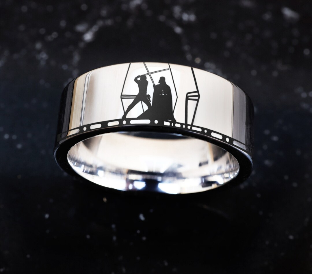 Star Wars Engagement Ring, Darth Vader Wedding Ring, Star Wars Ring ...