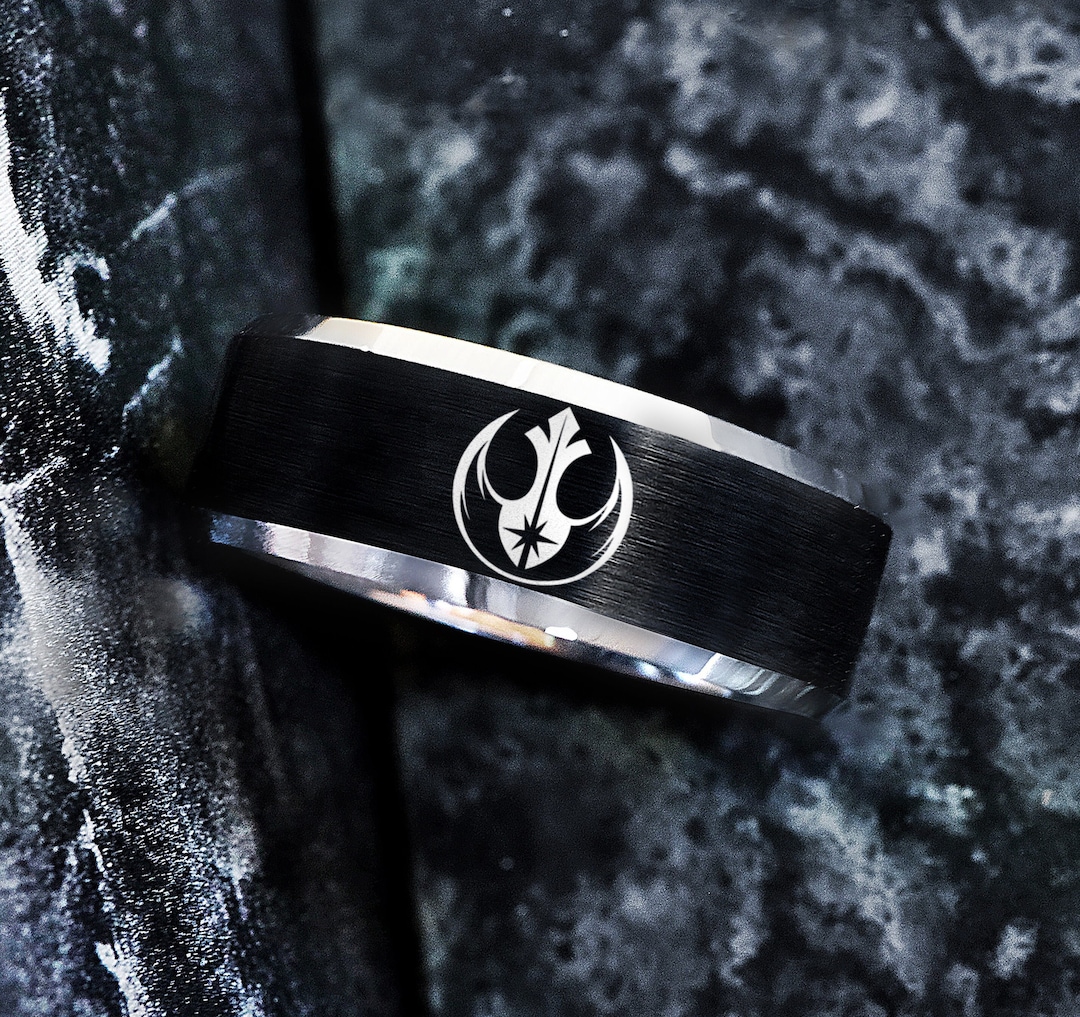 Star Wars Wedding Ring, Star Wars Wedding Band, Star Wars Ring, Rebel ...