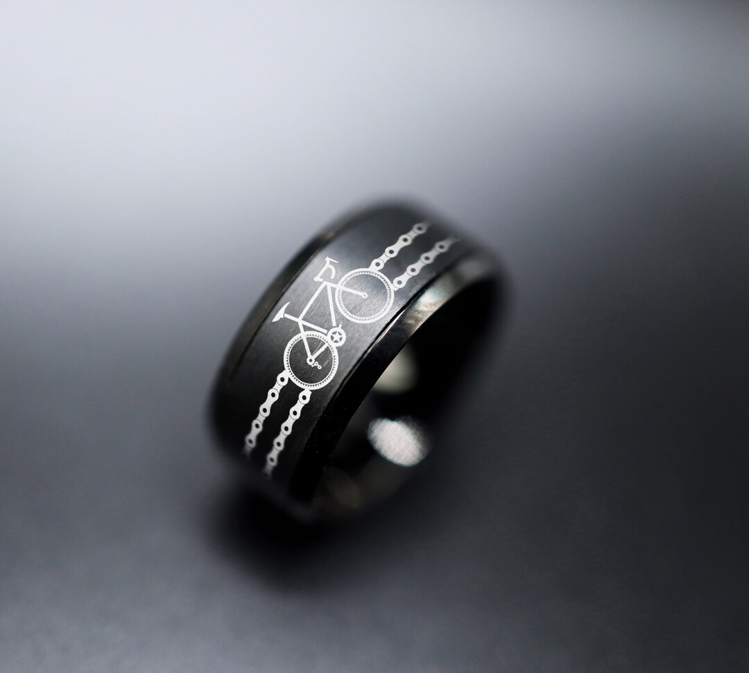Bicycle Wedding Band, Biker Wedding Ring, Biking Wedding Jewelry ...