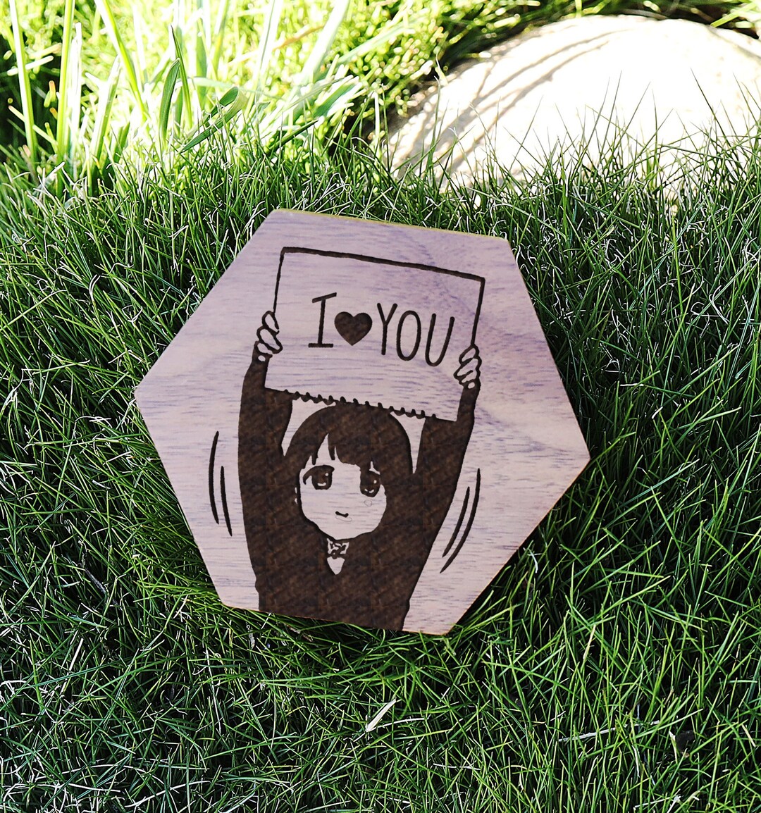Anime Chibi Wedding Ring Box, Kawaii Lly Wedding Box, I Love You Wood ...