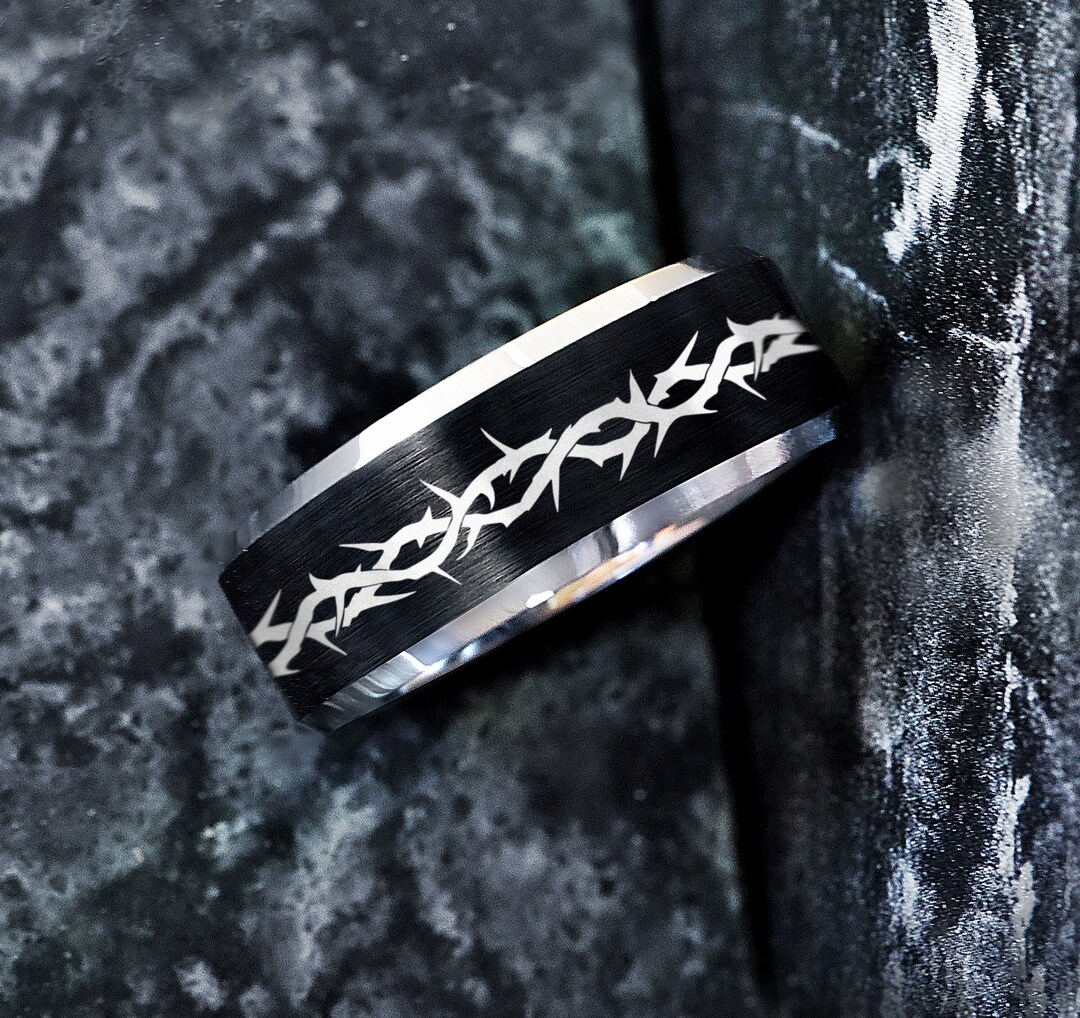 Barbed Wire Wedding Band, Barbed Wire Wedding Ring, Wire Band, Wire ...
