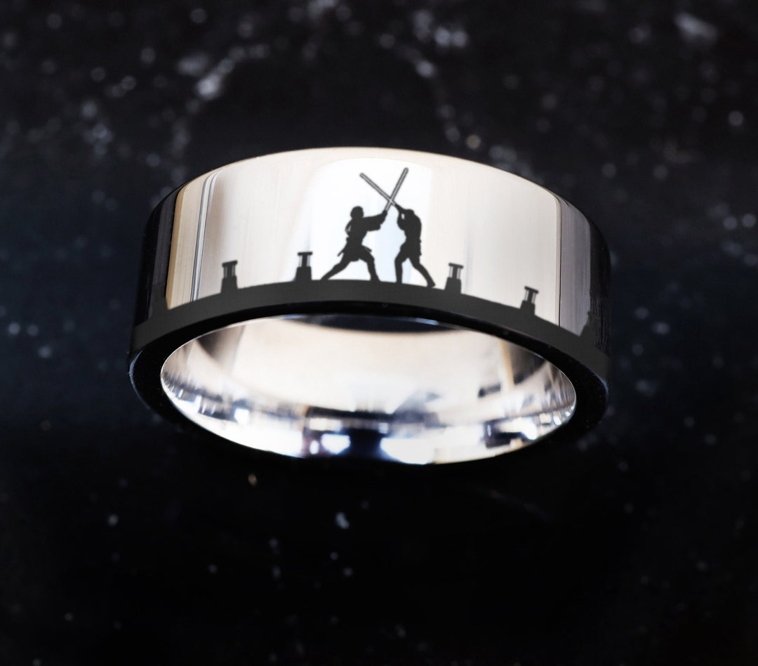 Star Wars Wedding Band, Star Wars Ring, Anakin Vs Obi Wan Engagement ...